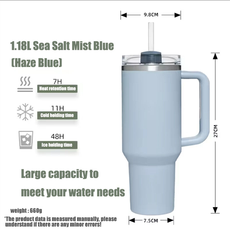 40 Oz Stanley Tumbler With Handle And Straw -stainless Steel Vacuum ...