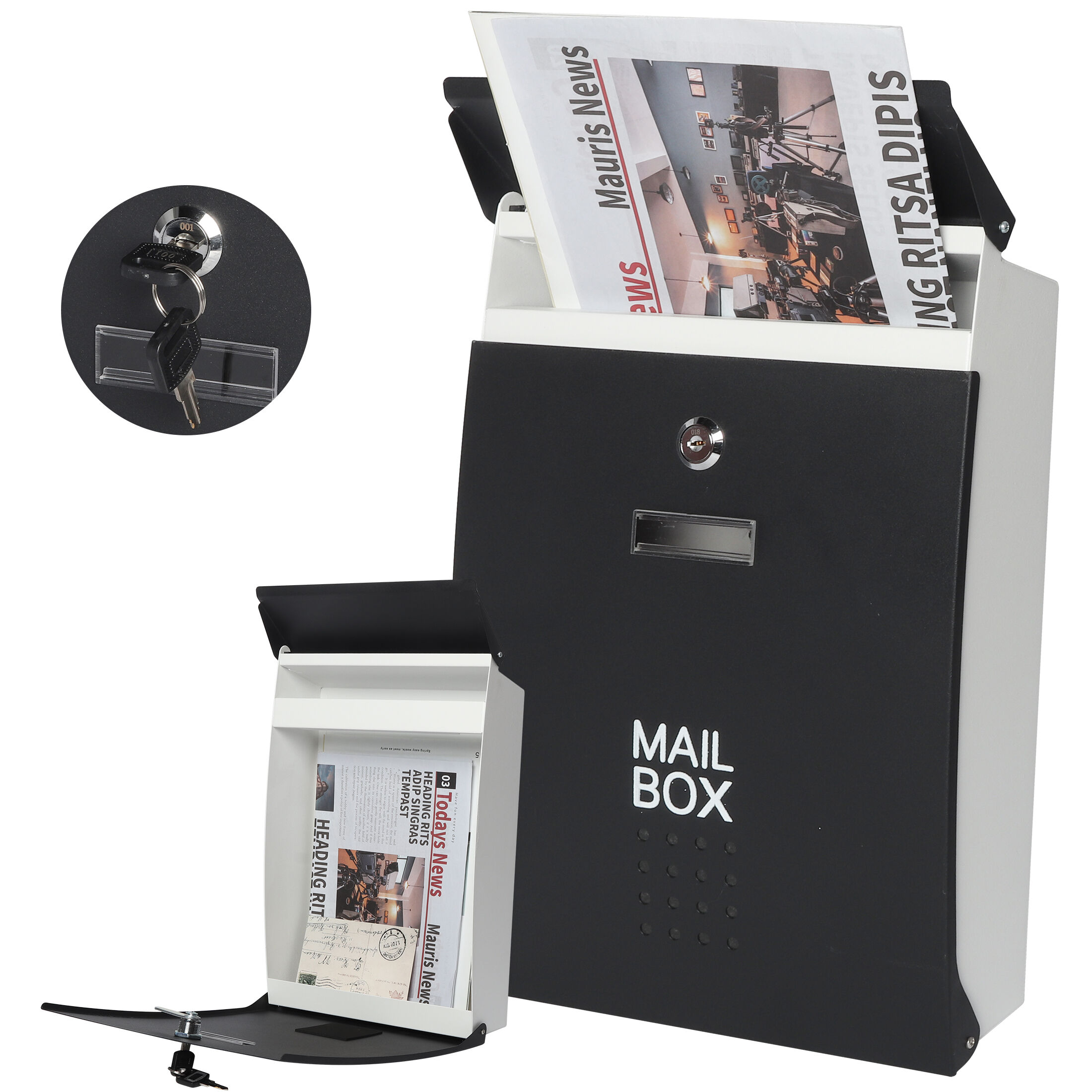 Competitive Price Key Lock Safety Steel Safe Mailbox Weather-proof For ...