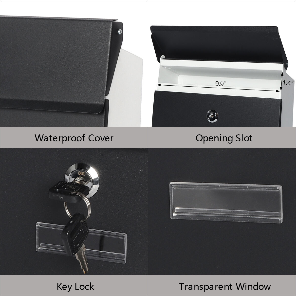 Competitive Price Key Lock Safety Steel Safe Mailbox Weather-proof For ...