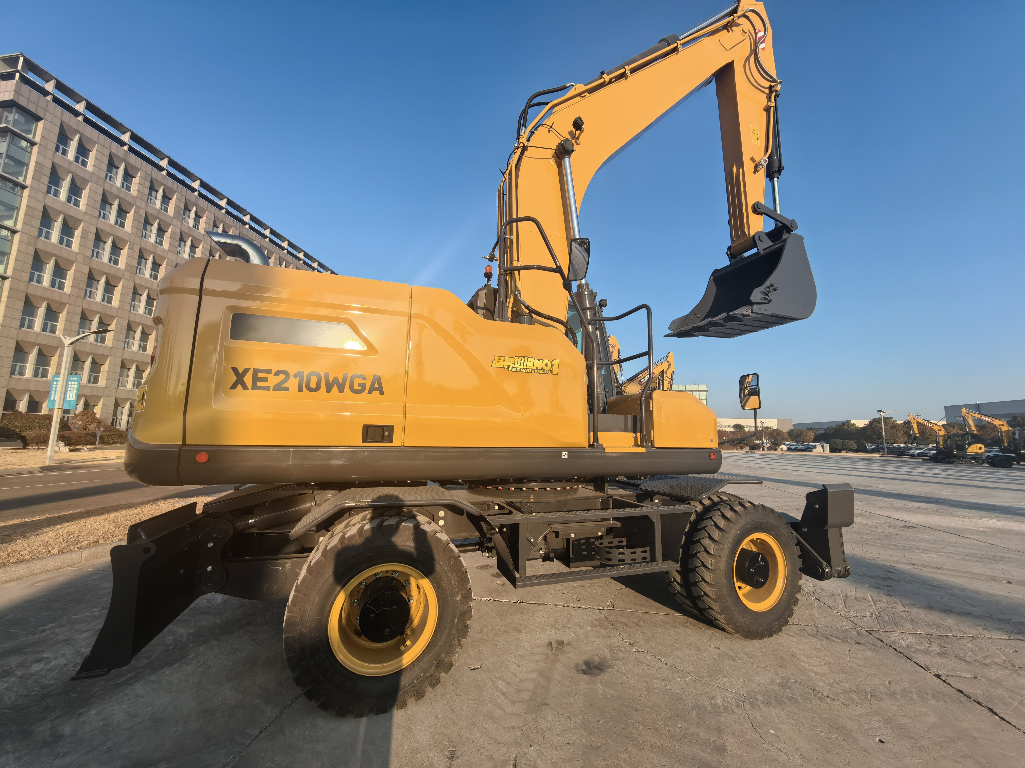 21 Ton Digger Xe210wga Wheeled Excavator With Competitive Price In ...