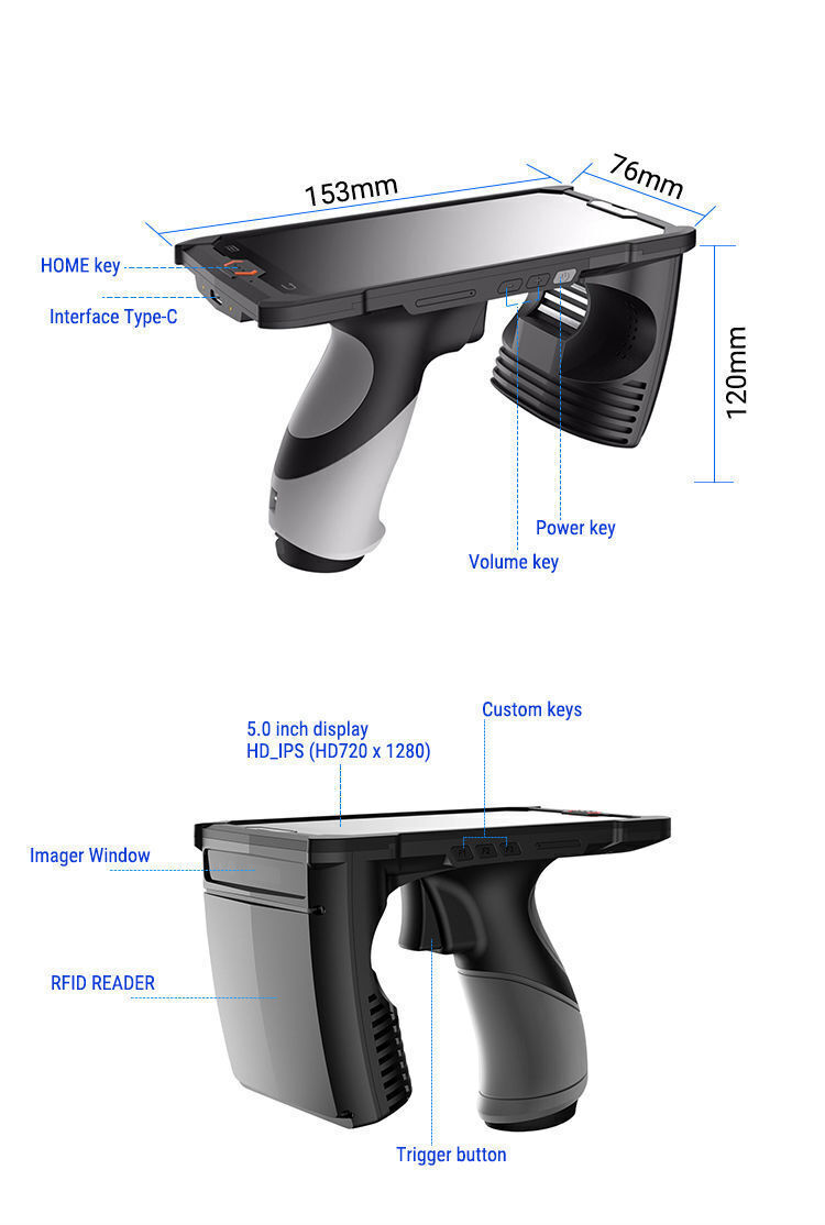 Supermarket Warehouse Pda Scanner Industrial Laser Barcode Scanner ...