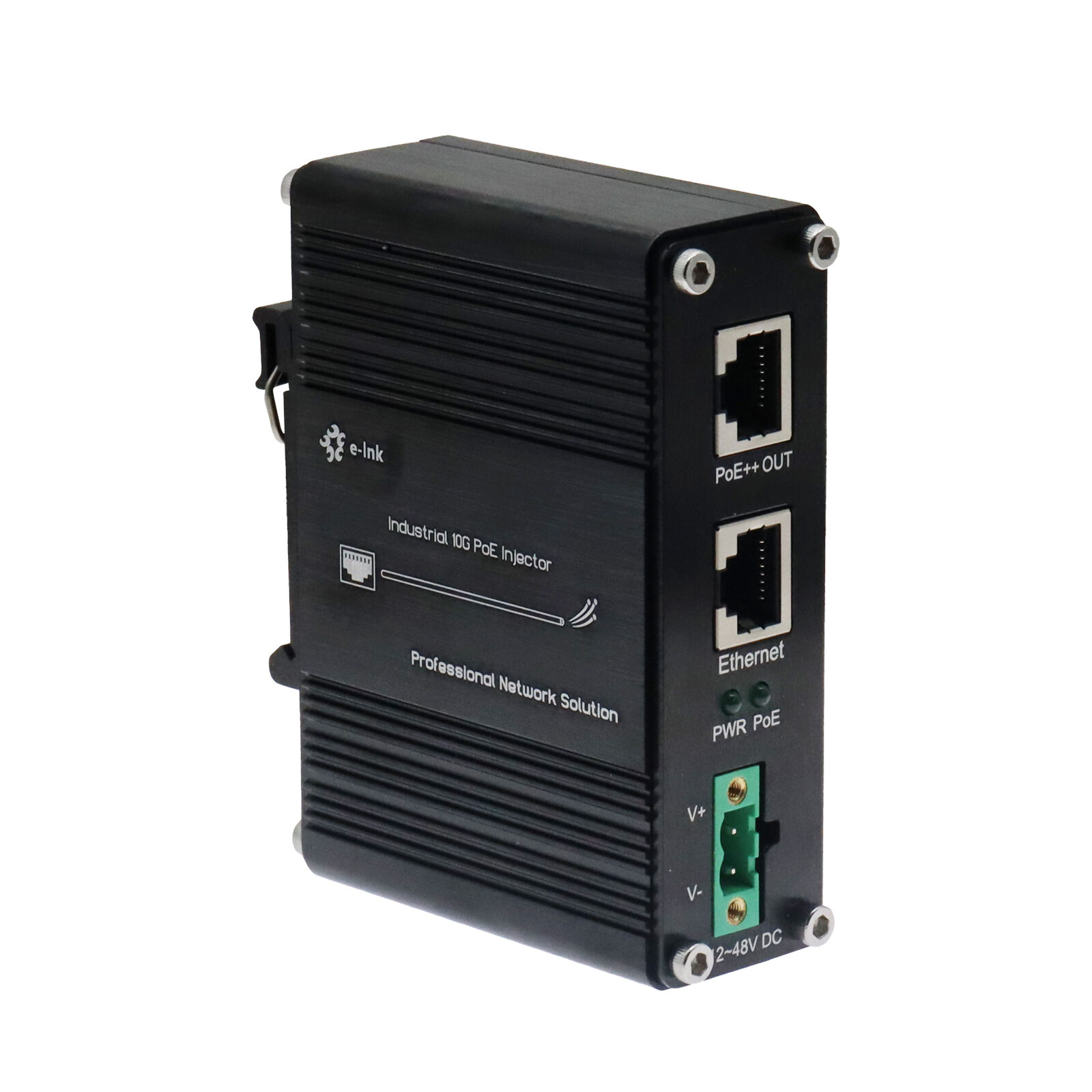 Industrial 10g 60w 802.3at Poe++ Injector (12~48vdc) Injector, 12~48vdc ...