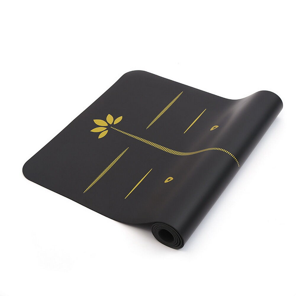 Custom Logo Eco Friendly Yoga Mat Anti Slip Recycled Position Line Yoga ...