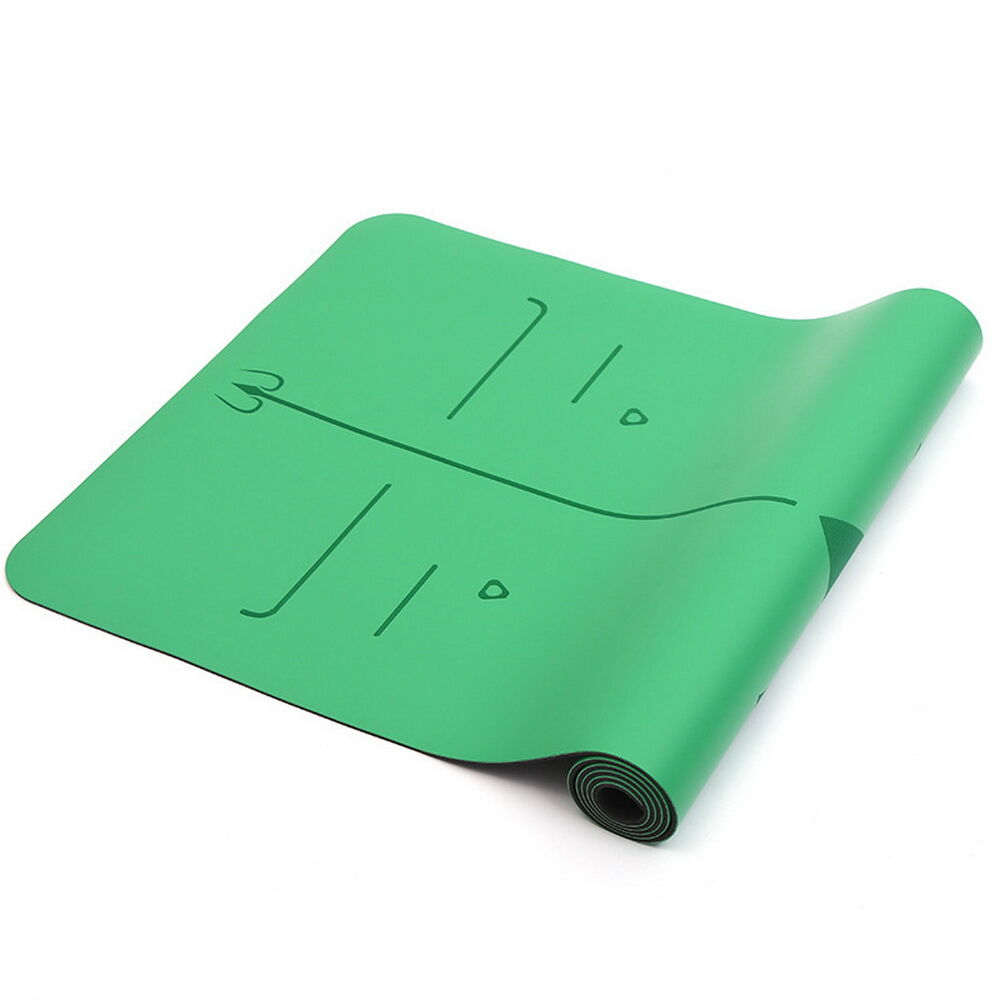 Custom Logo Eco Friendly Yoga Mat Anti Slip Recycled Position Line Yoga ...