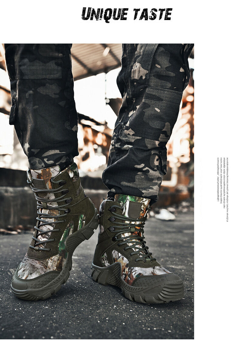 Windproof Outdoor Camouflage/canvas/combat/tactical/jungle/desert Boot ...