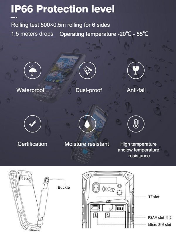 Ip66 Android 9 Data Collector High Speed Quad-core Qr Scanner Barcode ...