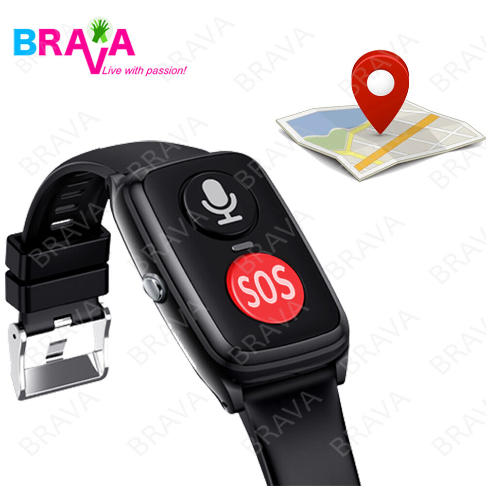 Odm 4g Black Silicone Senior Watch For The Elderly With Sos Emergency ...