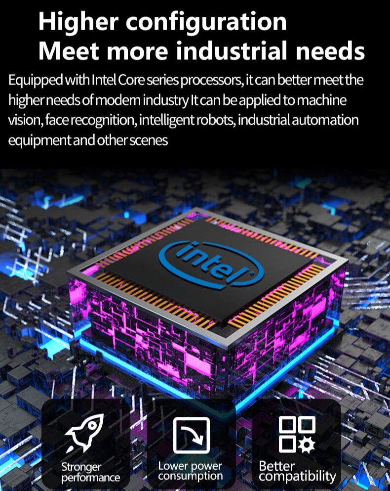 J4125 Quad Core Mini Pc Fanless Industrial Computer Dual Lan Rs232 Com ...