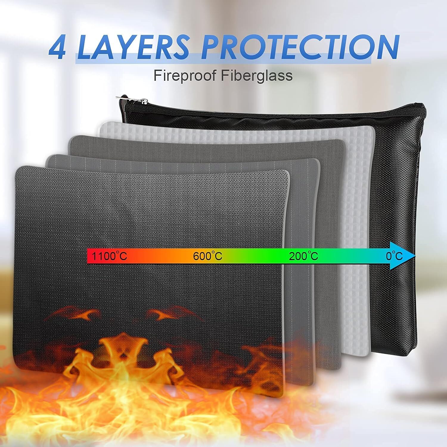 Bulk Buy China Wholesale Epsilon Fireproof Bag Money Safe Document Pouch A4 Documents Cash ...