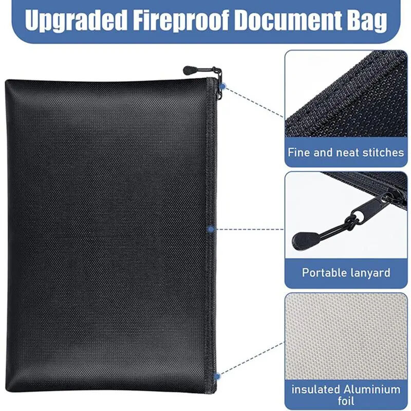 Waterproof Folder Money Bag File Organizer Bag Fiberglass Waterproof ...