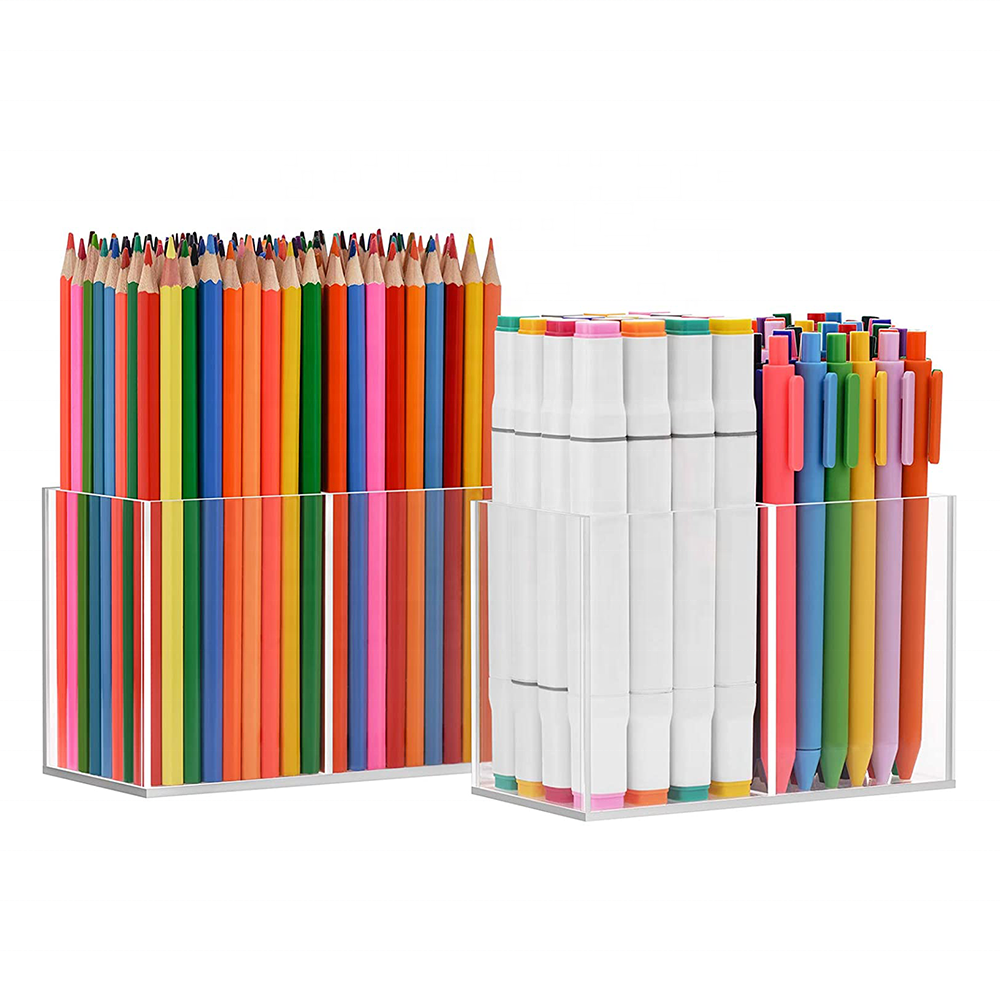 Factory Wholesale Stationery Organizer Clear Acrylic Pen Case Holder ...