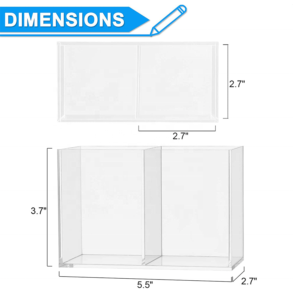 Factory Wholesale Stationery Organizer Clear Acrylic Pen Case Holder ...