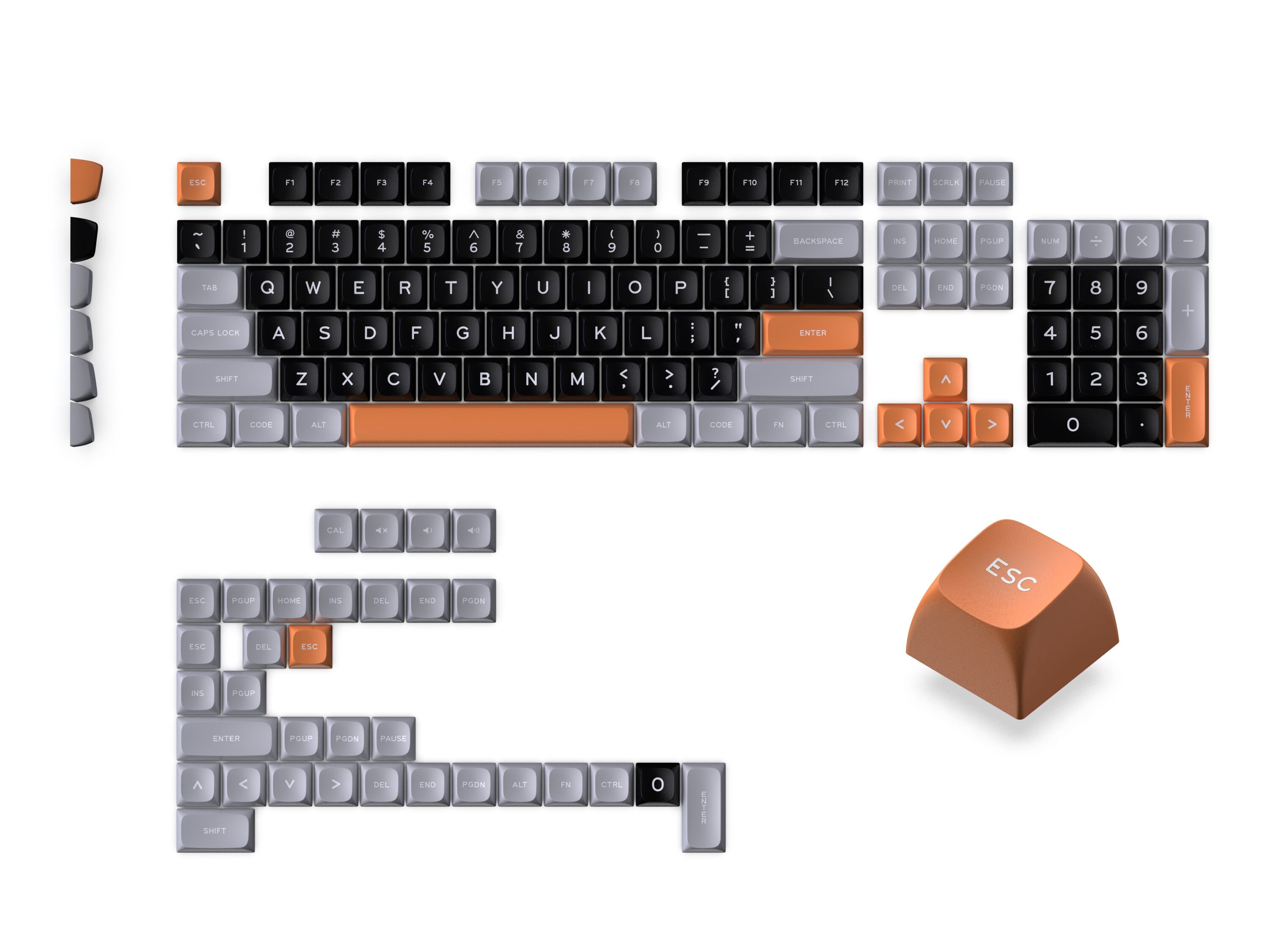 Factory Direct High Quality China Wholesale Contour Line Keycap Double ...