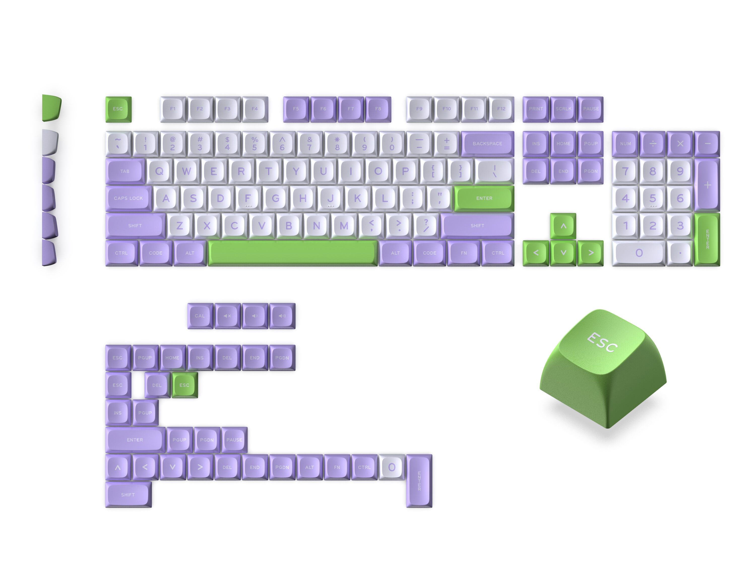 Factory Direct High Quality China Wholesale Contour Line Keycap Double ...