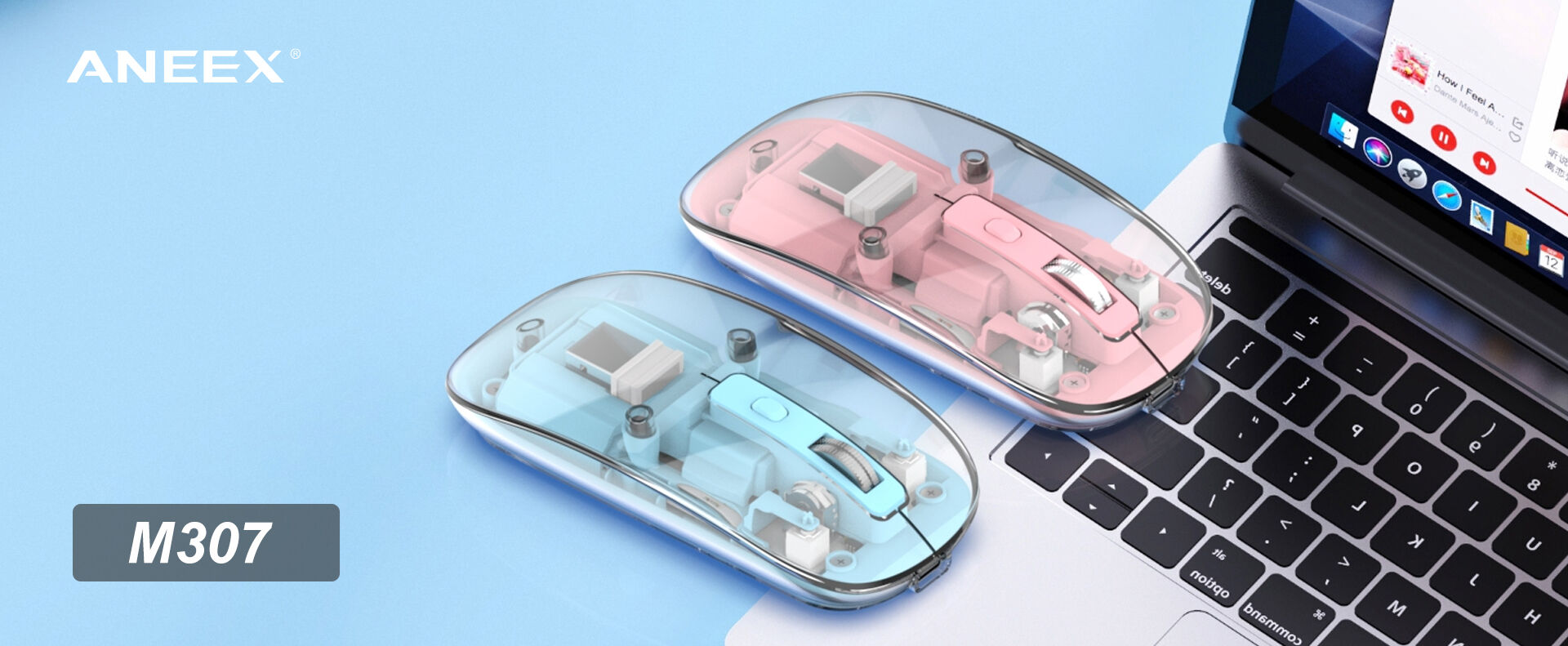 Rechargebale Transparency 2.4g Wireless And Bluetooth Mouse For Pad ...