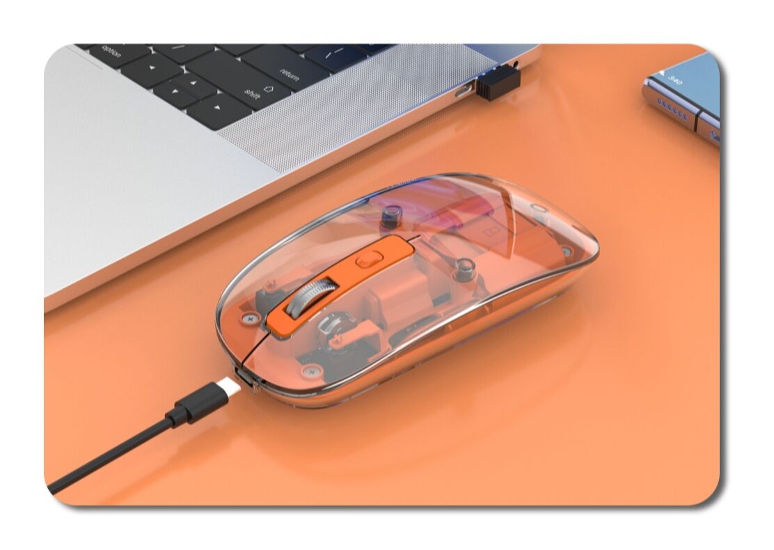 Rechargebale Transparency 2.4g Wireless And Bluetooth Mouse For Pad ...