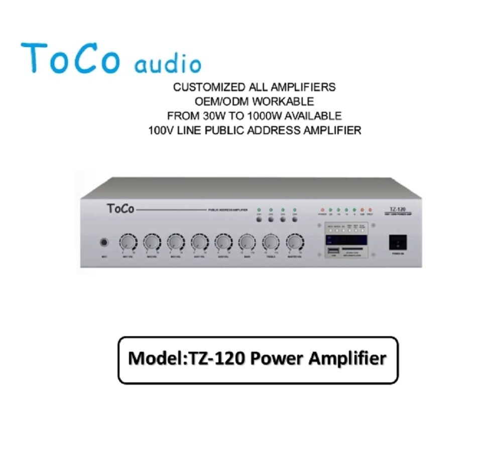 Bulk Buy China Wholesale Customizable Tz-120 Amplifiers, 70/100v And 4 ...