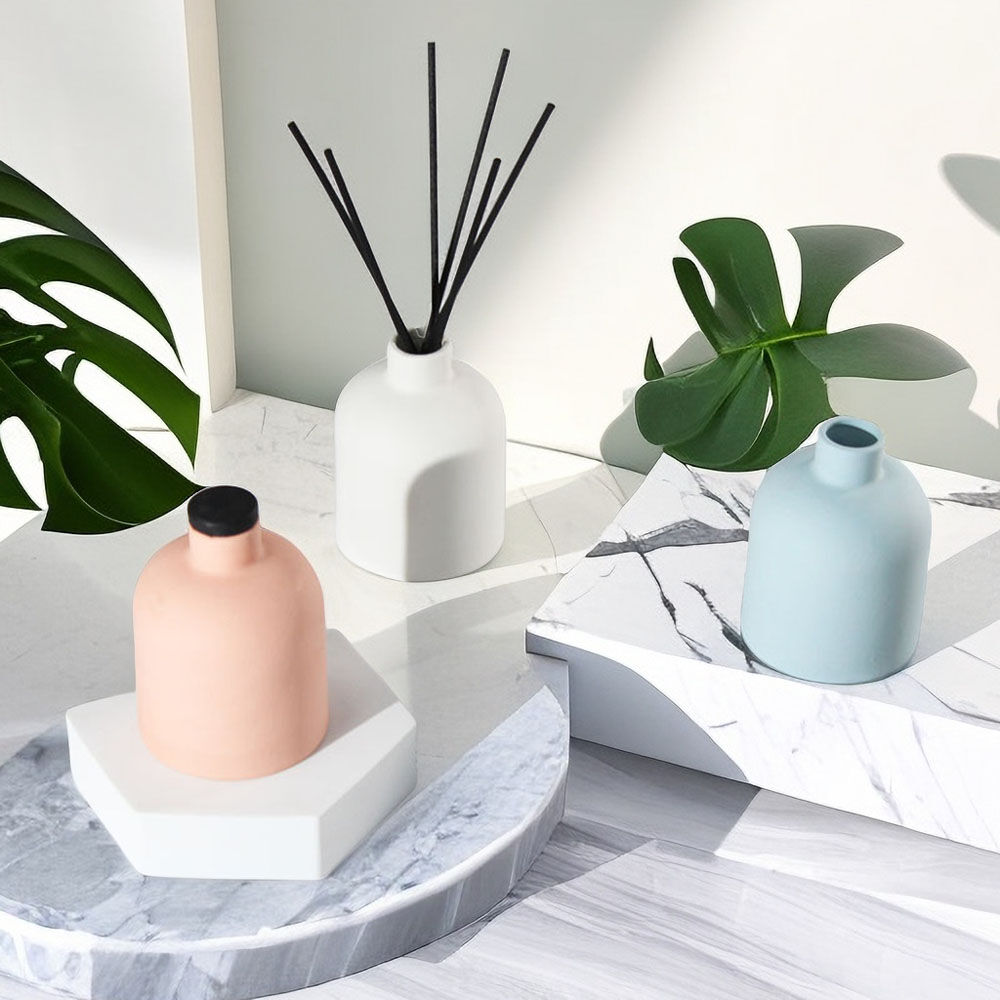 Colored Earth Material Ceramic Reed Diffuser Bottle For Your Home ...