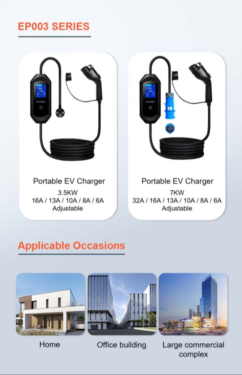 Cheap Ev Charger Portable Ev Charger Cable Lcd Screen & Led Indicator ...