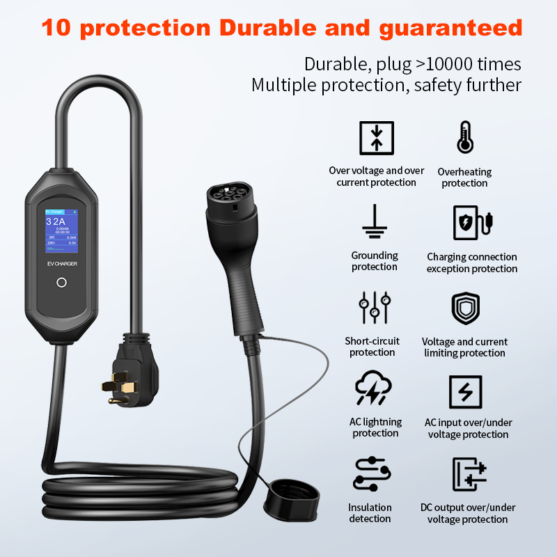 Cheap Ev Charger Portable Ev Charger Cable Lcd Screen & Led Indicator ...