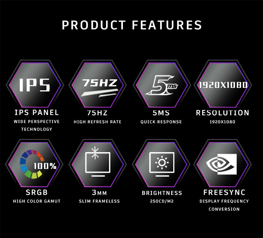 Thin Case Black Color 27 Inch Led Pc Monitor ,multi-interfaces ...