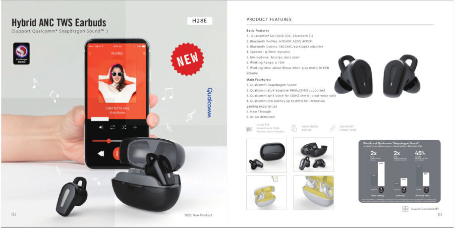 Top Quality Hybrid Anc Tws Earbuds With Qcc3056 Soc & Qualcomm ...