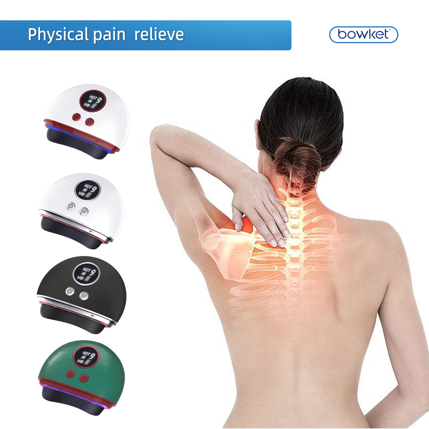 Bowket 2024 Home Use Red Light Obsidian Shiatsu Neck And Face Lifting ...