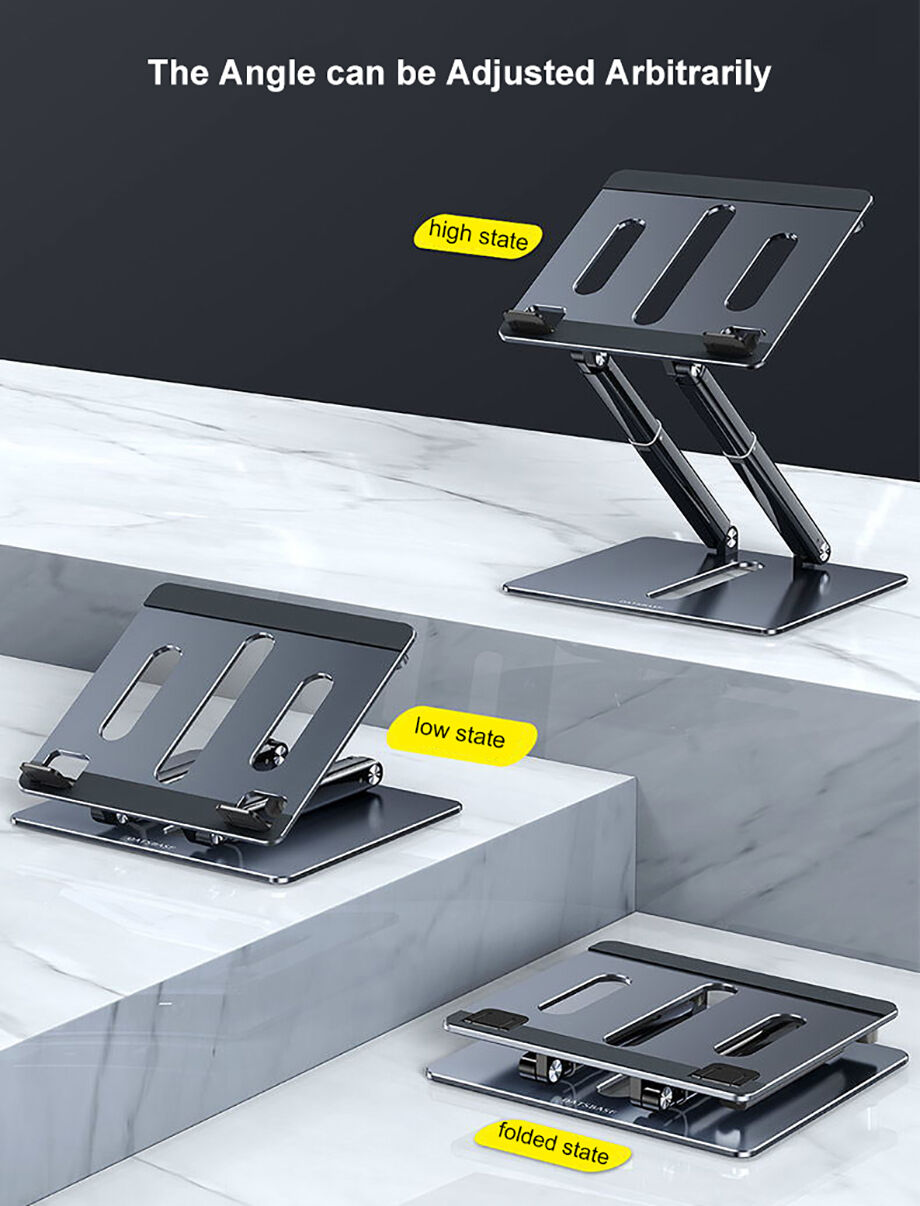 Wholesale Lp-z10 Aluminum Metal Stable Height Adjustable Laptop Stand Stands With Phone Holder ...