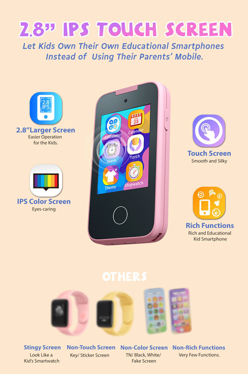 Ymx Ph05 2024 2023 2025 New Trending Educational Learning Game Toys Mobile Smart Cell Phone ...