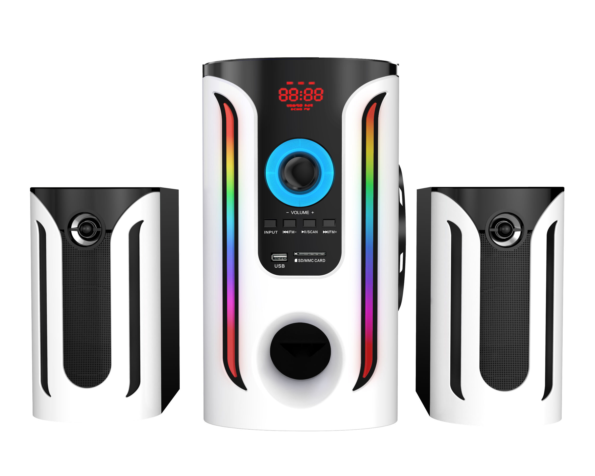 Wood Usb Sd Fm Bluetooth Hi Fi Home Theatre System Subwoofer 2.1 ...