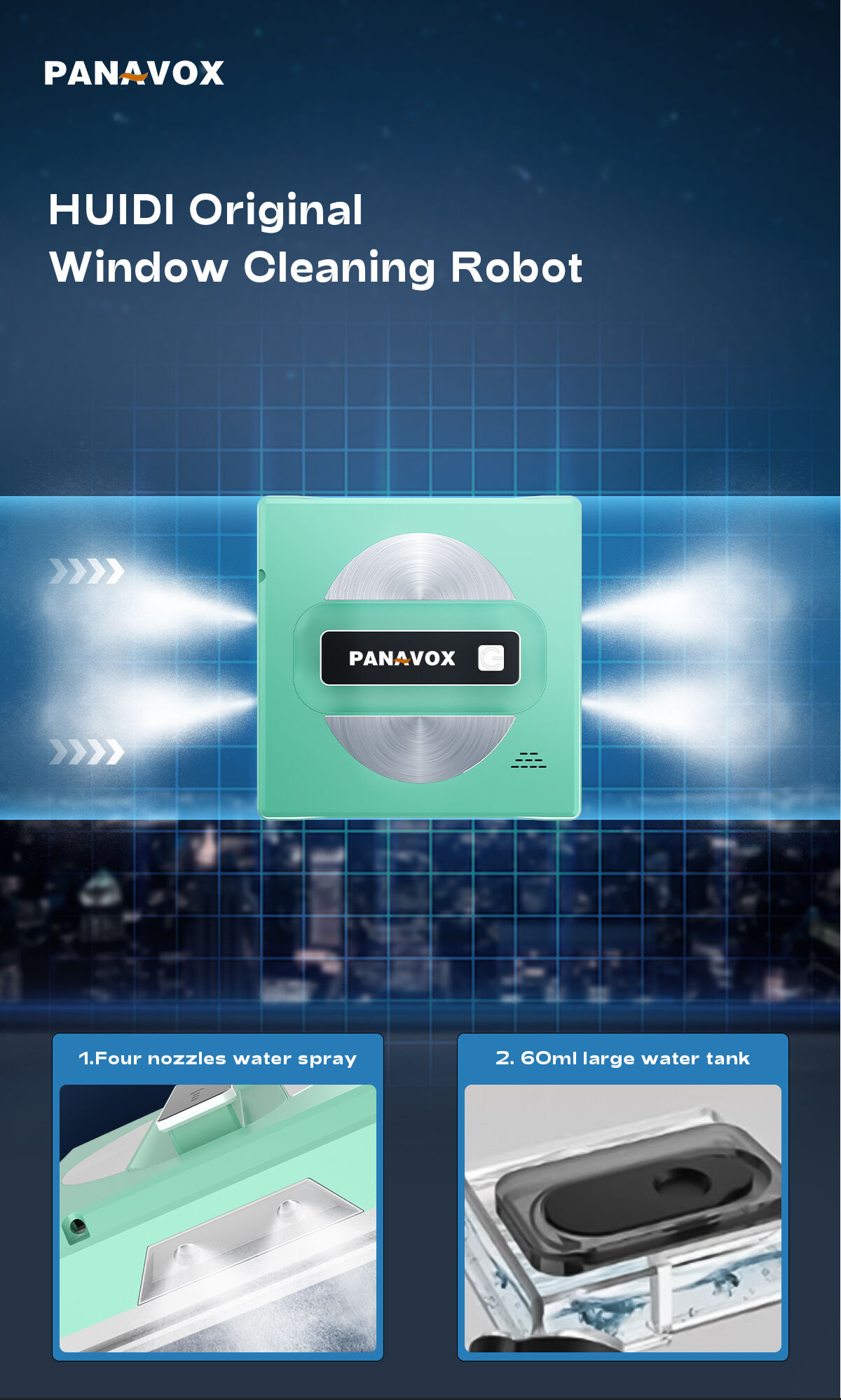 Rechargeable Cordless Wireless Window Vacuum Cleaner Wall Glass Windows ...