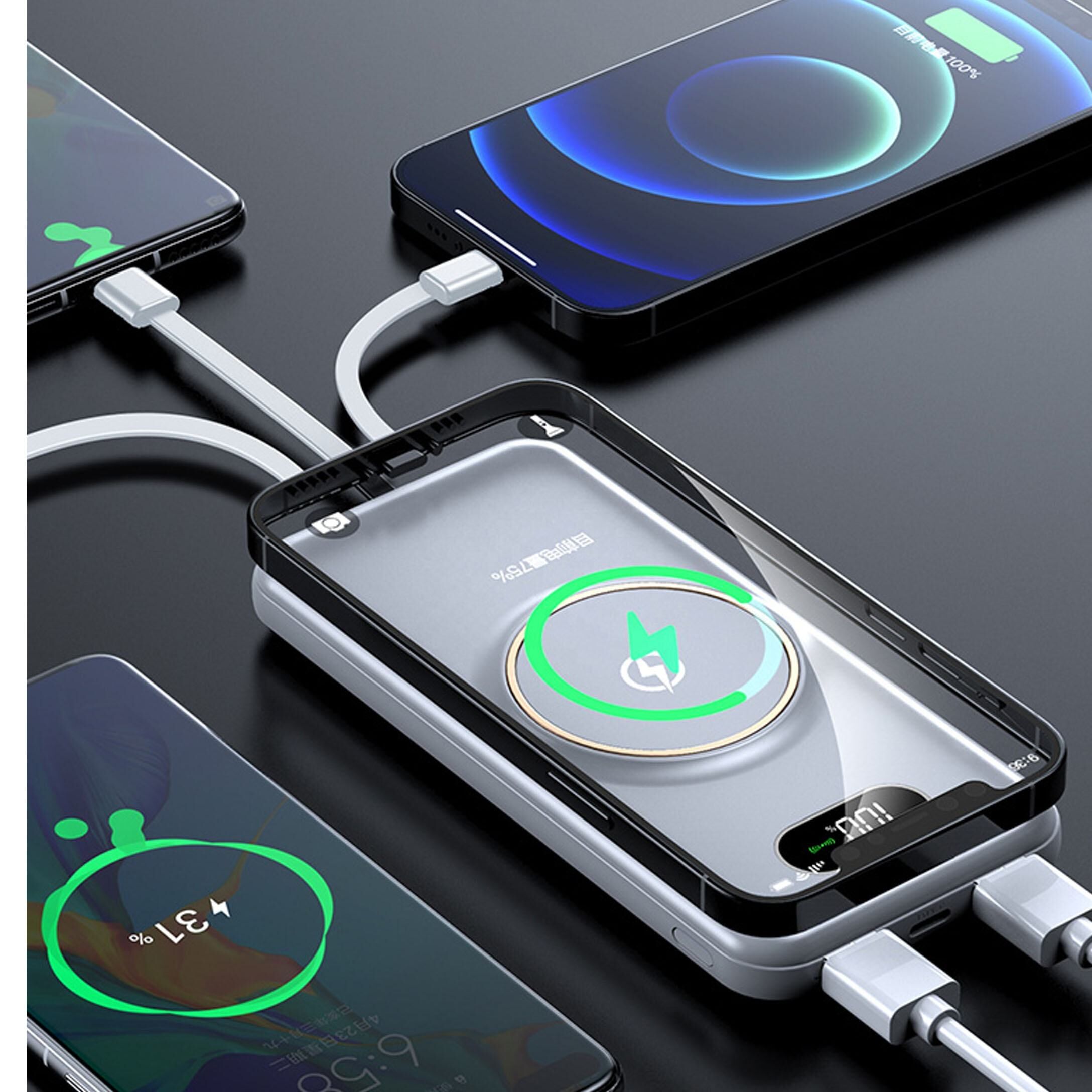 Large Capacity Fast Charge Comes With 4-wire Wireless Charging Bank ...