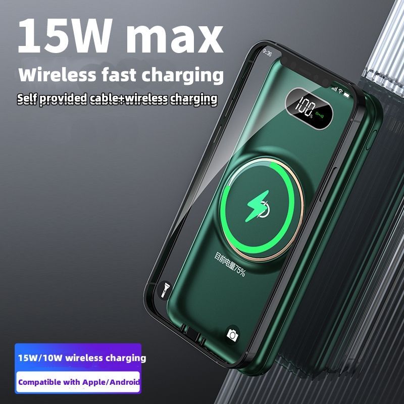 Large Capacity Fast Charge Comes With 4-wire Wireless Charging Bank ...
