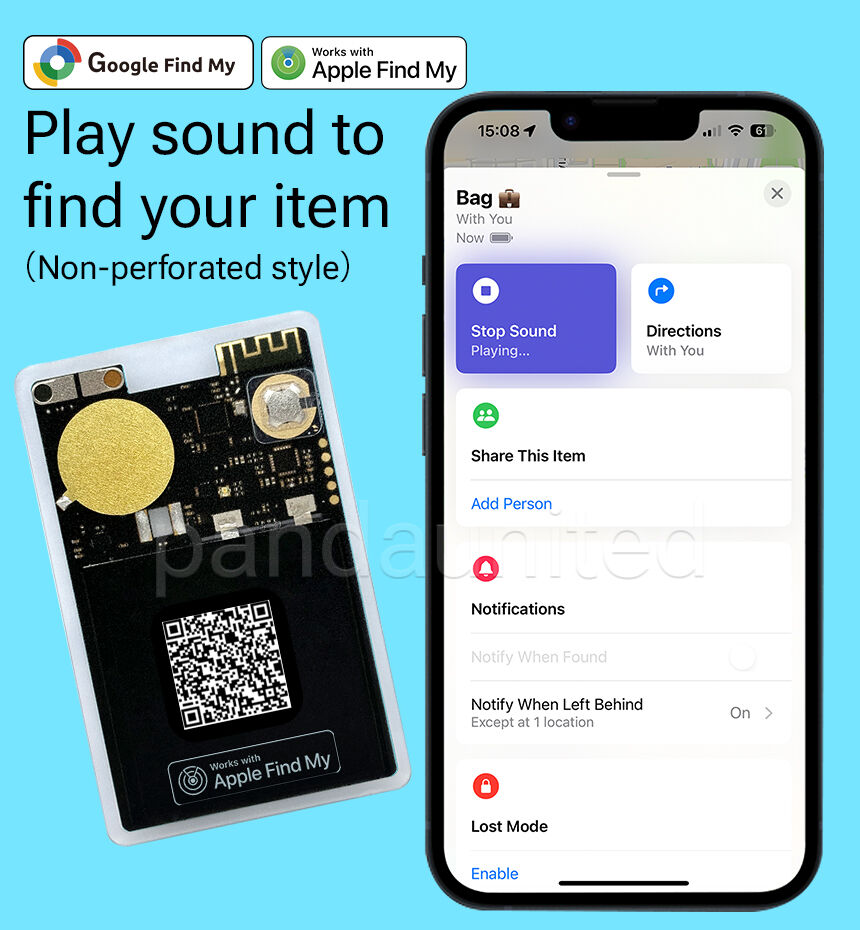 Transparent Google Find My Card For Tracking Wallet Suitcase Wireless ...