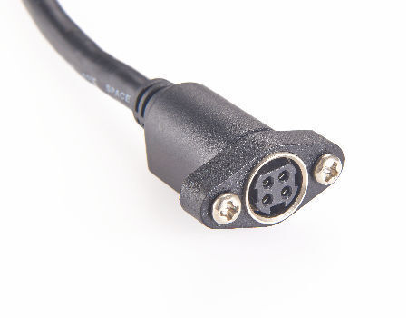 Panel Mount 4 Pin Power Din Feedtrough Connector, Kycon Kpjx-pm-4s ...