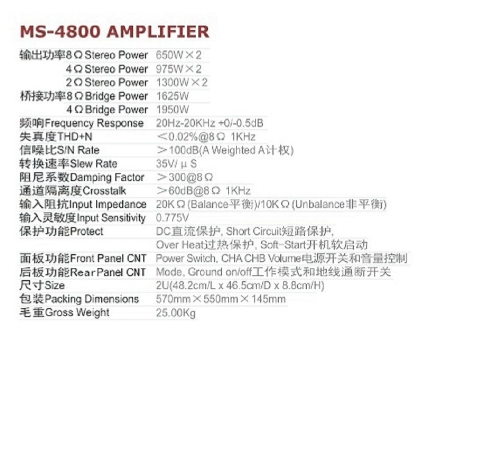 Professional Audio Amplifier With High Efficiency And High Stable Power ...