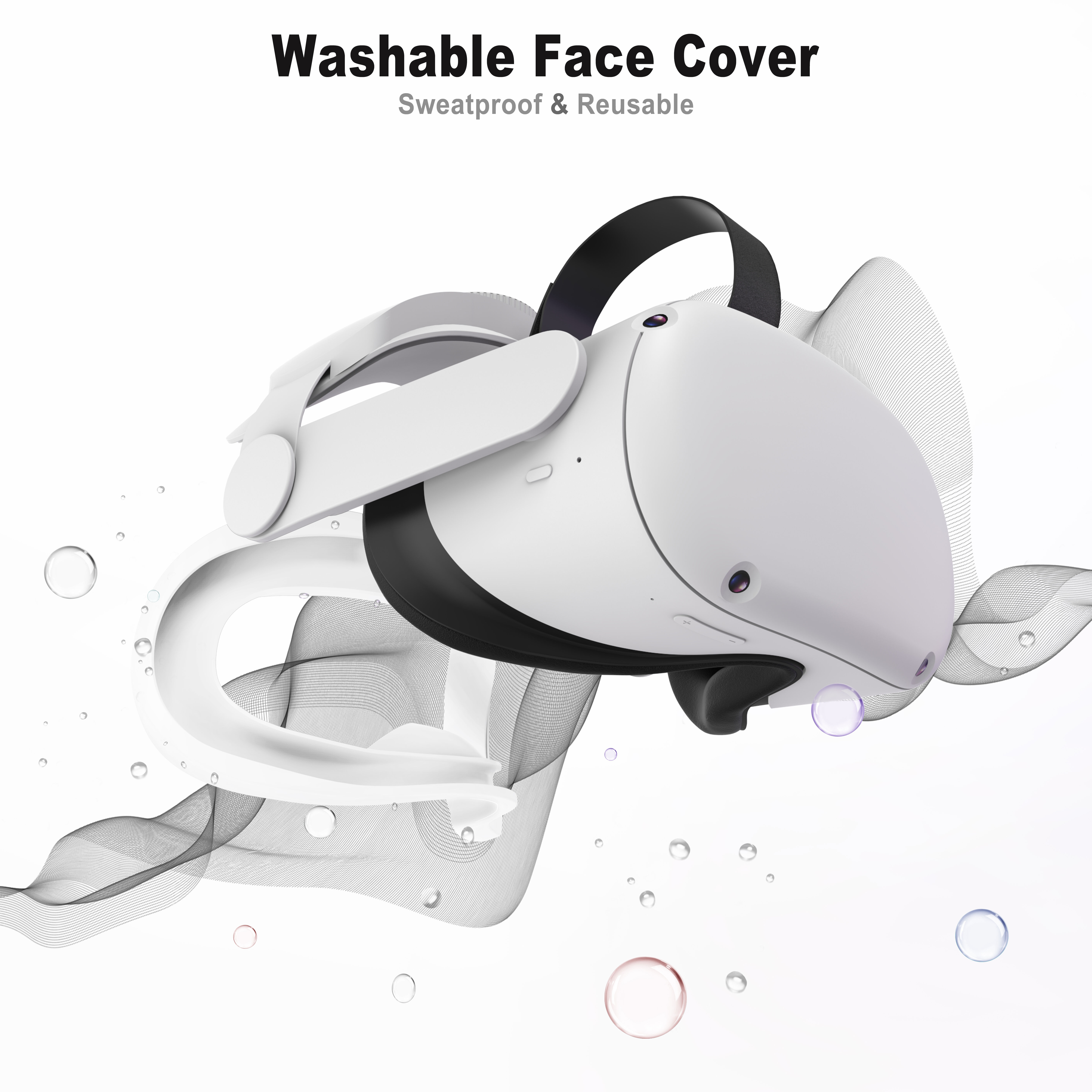Vr Silicone Face Mask, Blackout Eye Mask Suitable For Quest 2, Washable ...