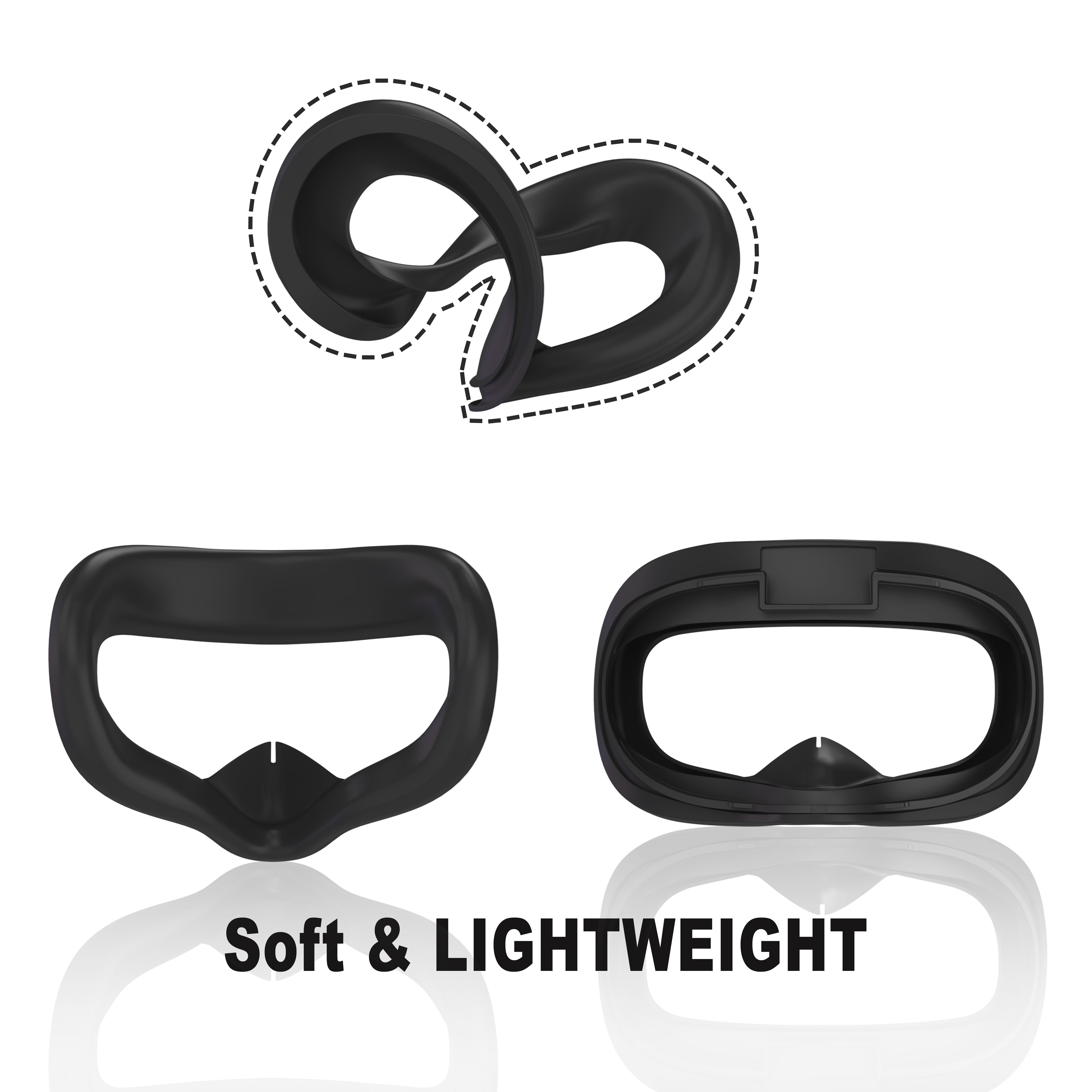 Vr Silicone Face Mask, Blackout Eye Mask Suitable For Quest 2, Washable ...