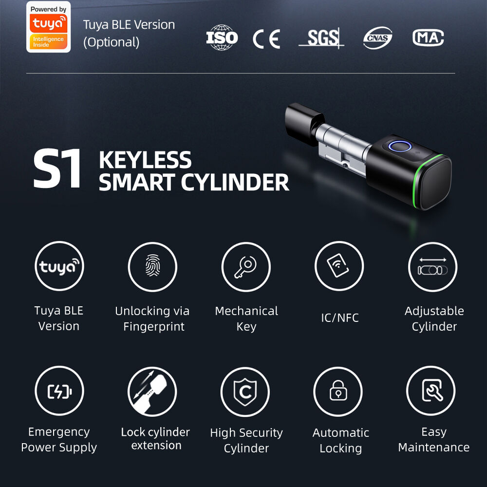 Avatto New In Tuya Waterproof Ic Card Digital Adjustable Cylinder Round ...