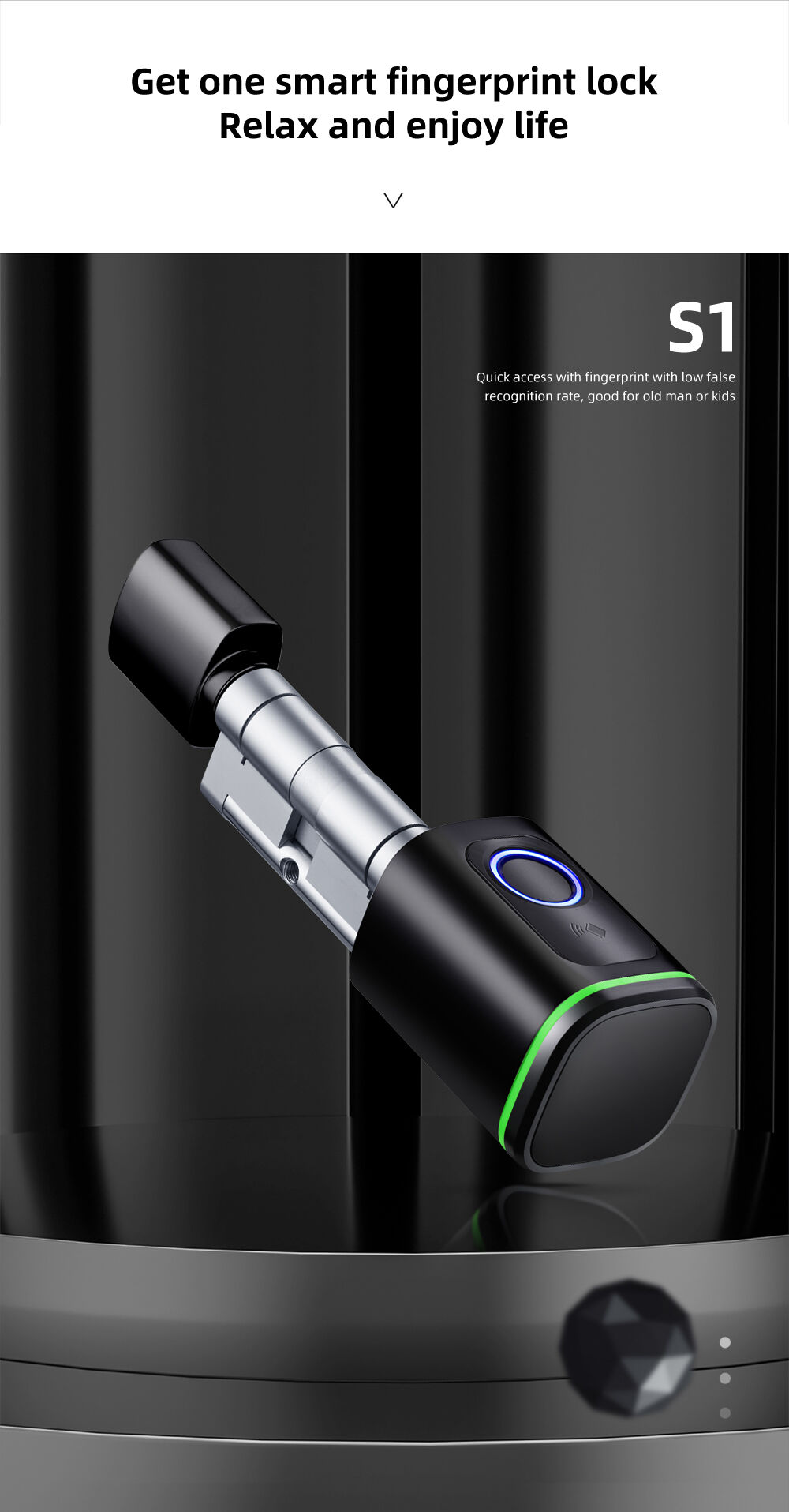 Avatto New In Tuya Waterproof Ic Card Digital Adjustable Cylinder Round ...