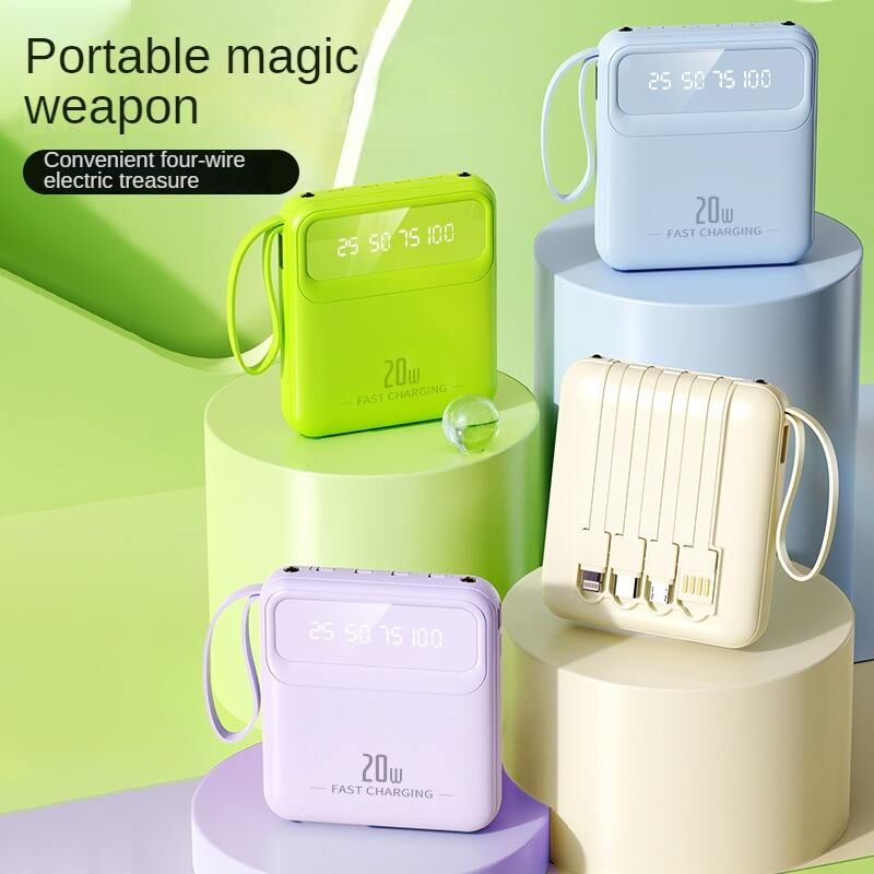 New 10000mah Charging Bank, Led Display, Light And Mini, With Cable Can ...