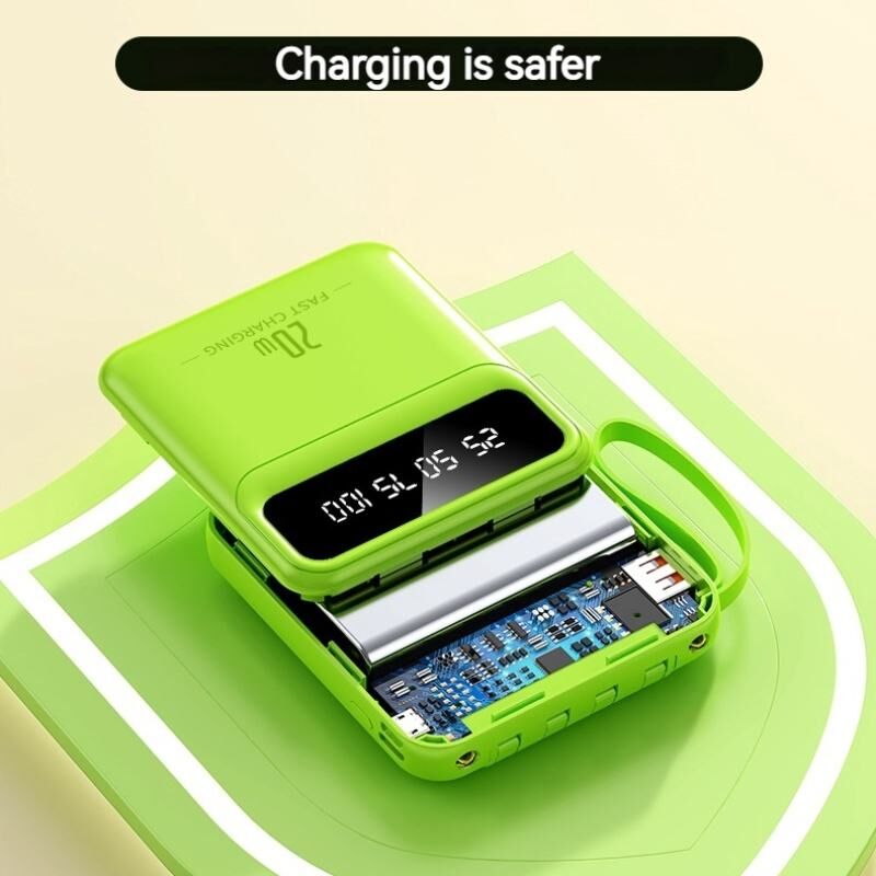 New 10000mah Charging Bank, Led Display, Light And Mini, With Cable Can ...