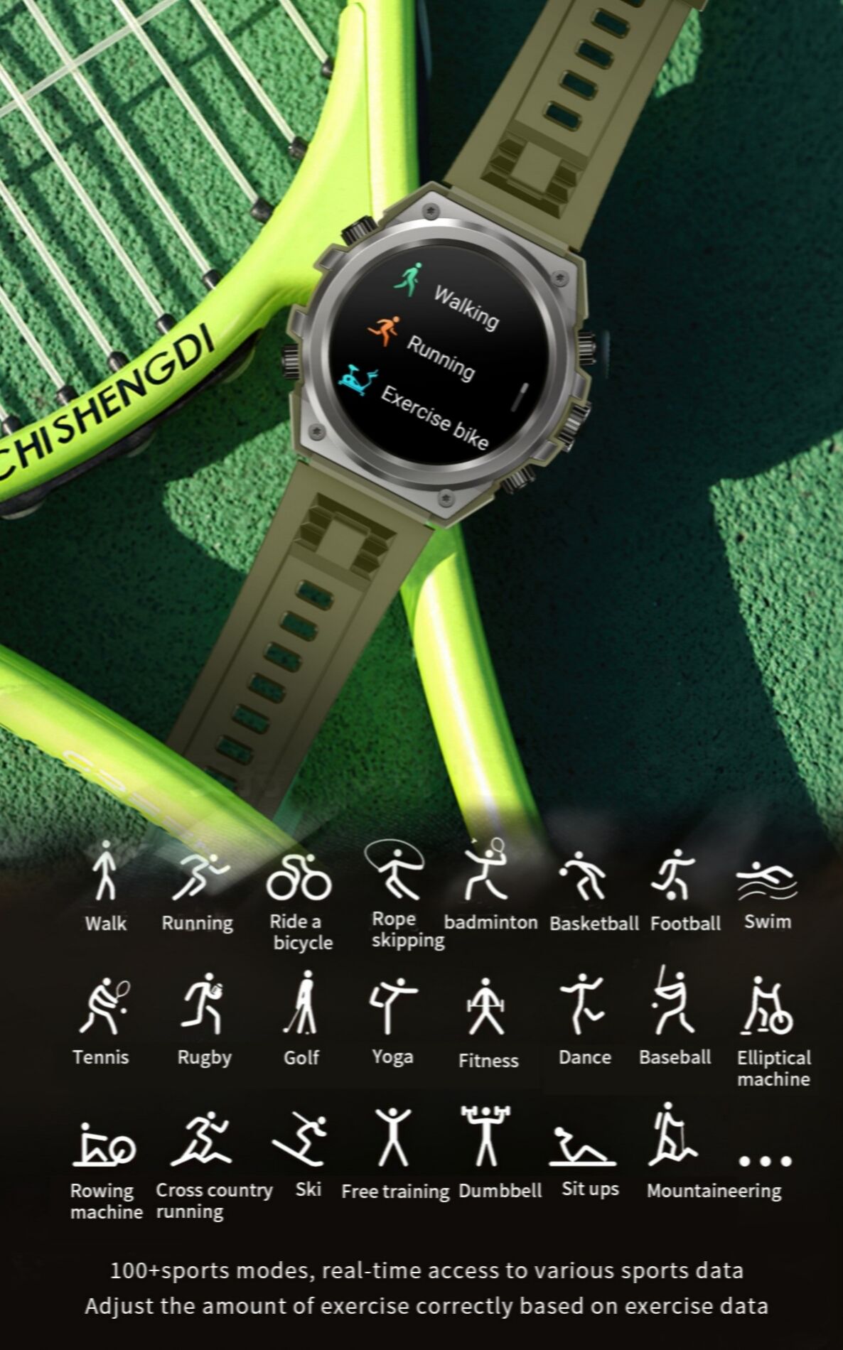 Latest Sports Smartwatch Y10, 1.46'' Large Round Screen & 400mah Big ...