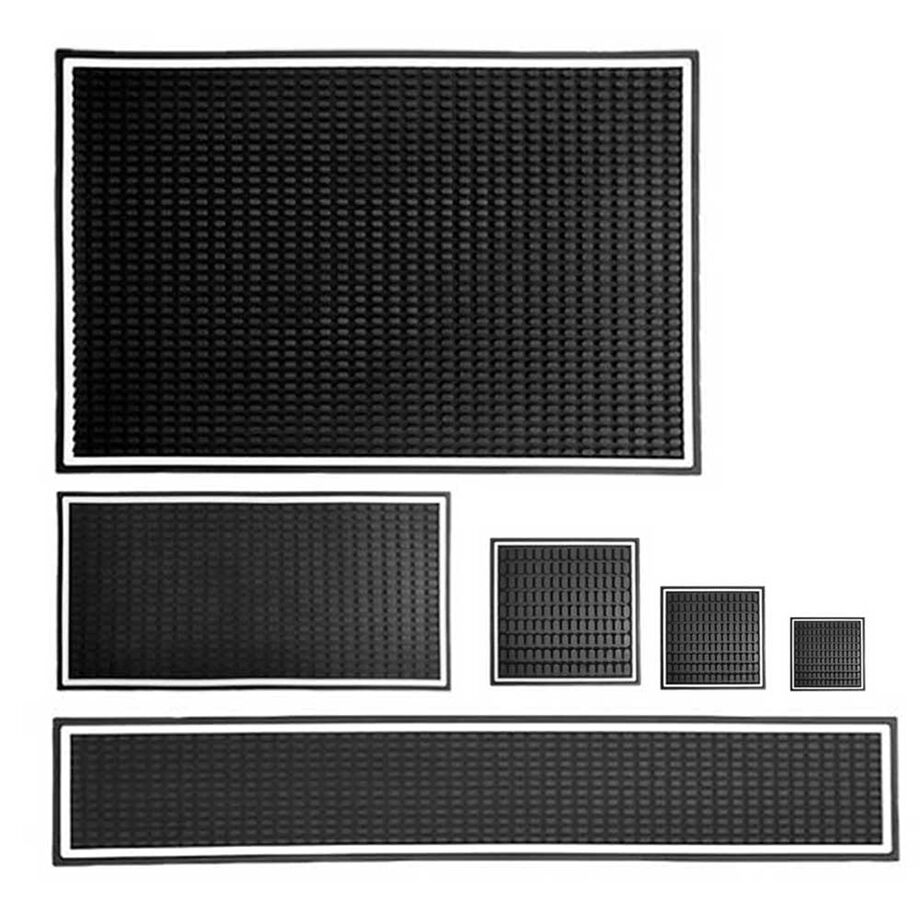 Ai-mich Wholesale Custom Logo White Black Drip Mats Anti Slip Spill ...