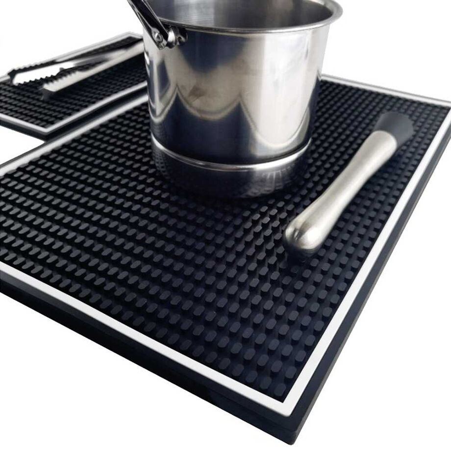 Ai-mich Wholesale Custom Logo White Black Drip Mats Anti Slip Spill ...