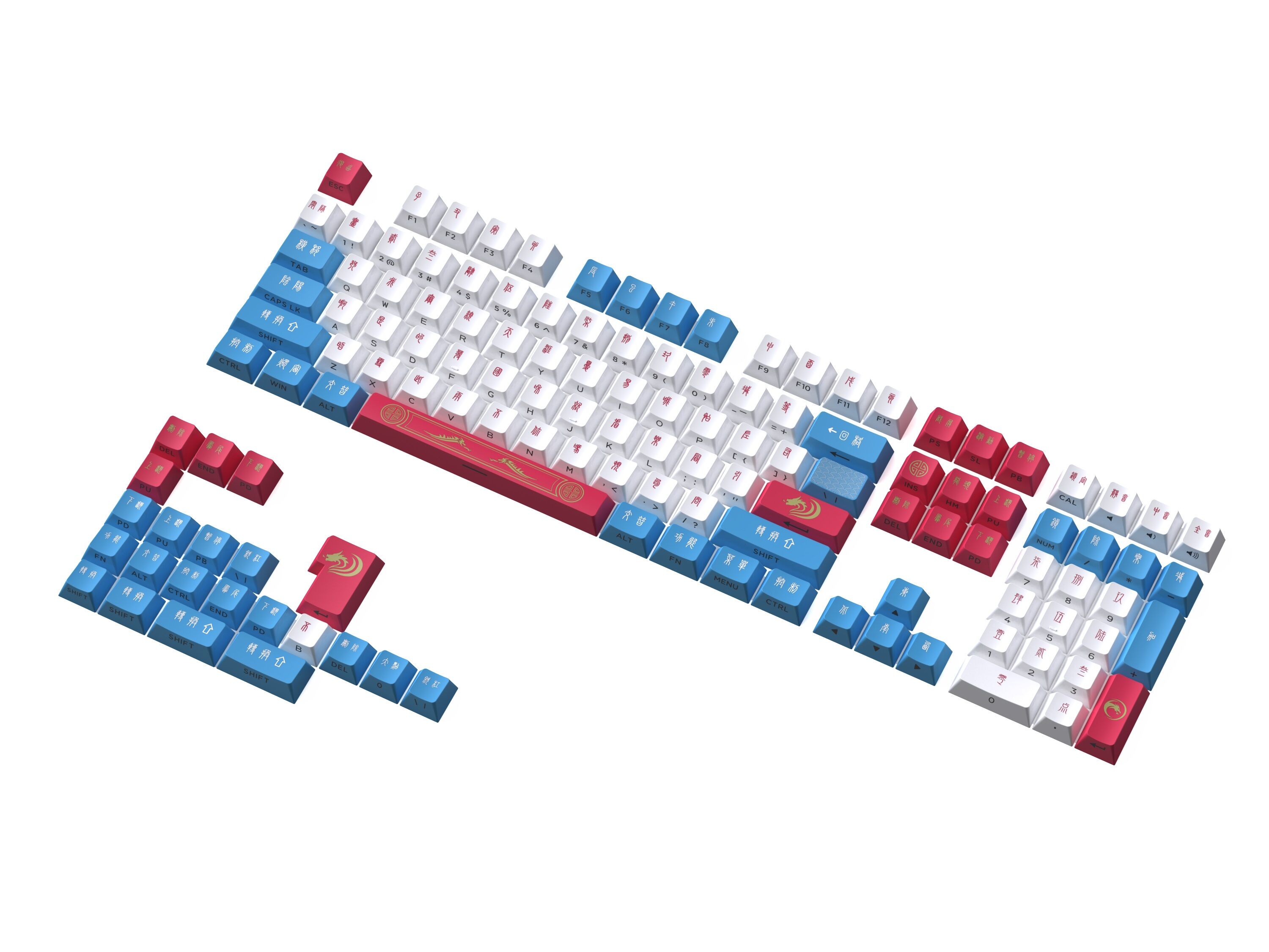 High Cost-performance Ratio Cherry Profile Side Print Keycap Dye ...