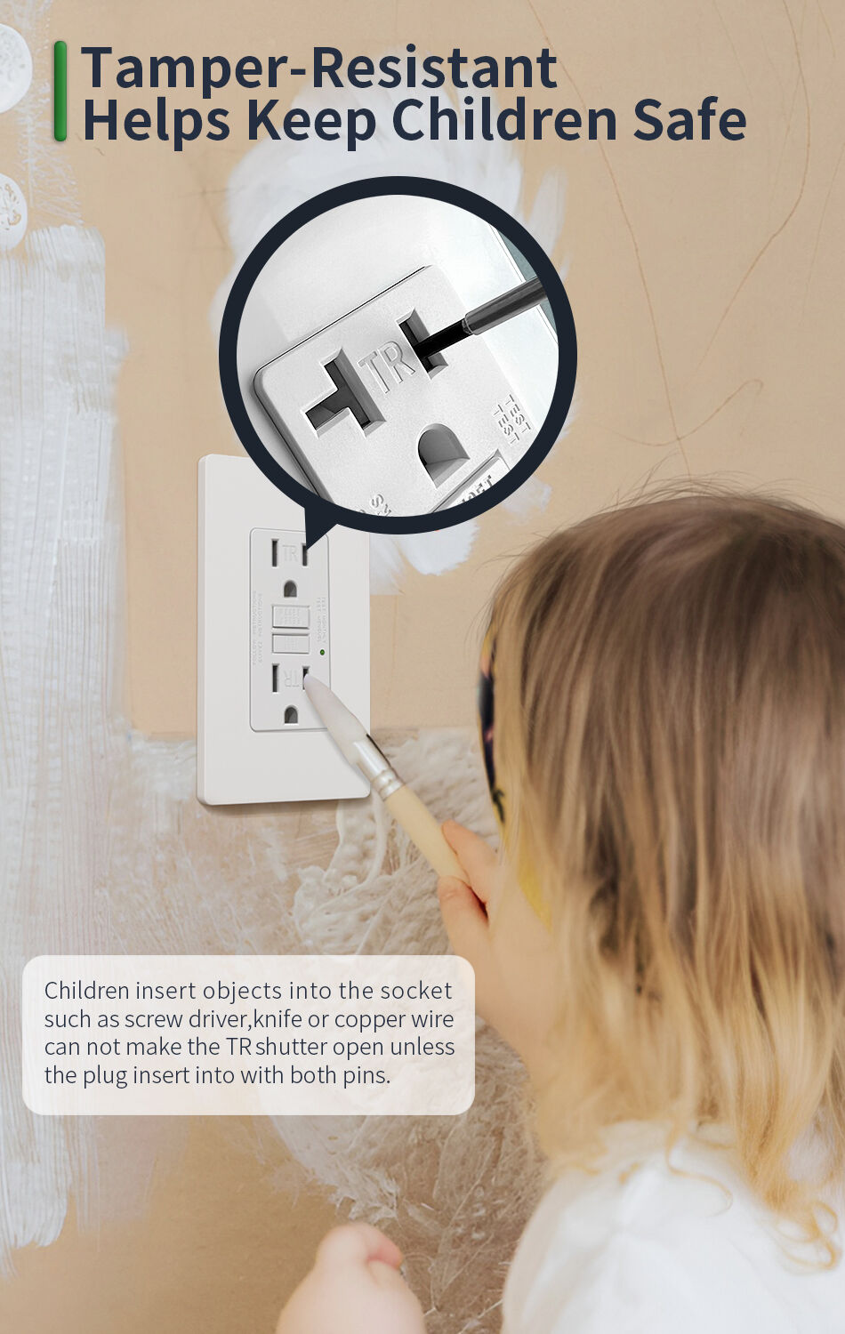 Fahint Wiring Gfci Self-test 20a -125v Blank Face Receptacle With ...