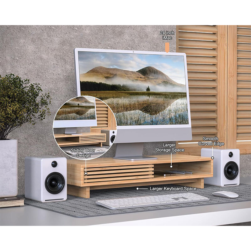 ·legend Odm/oem Studio Monitor Laptop Riser Holder Comput Bamboo Wooden ...