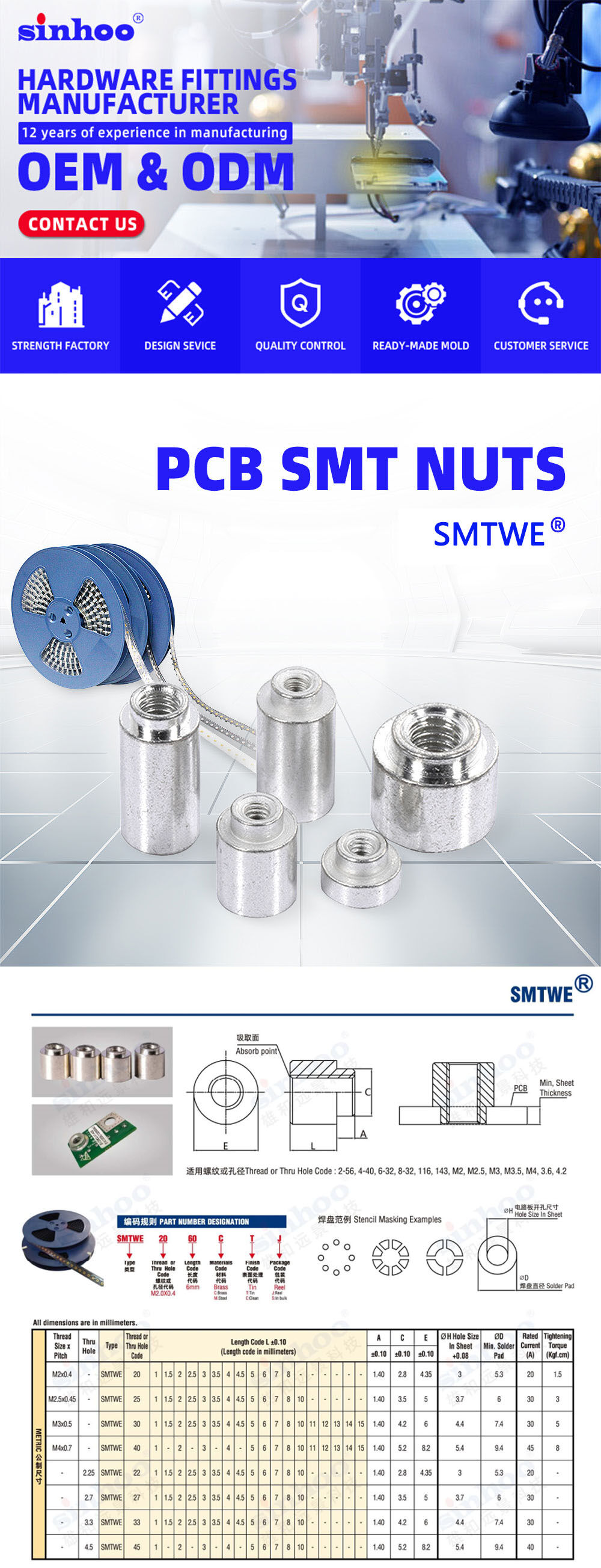 Buy China Wholesale Smtwe-m2-2 Smt Nuts Motherboard Spacer Stud Pcb Tin ...