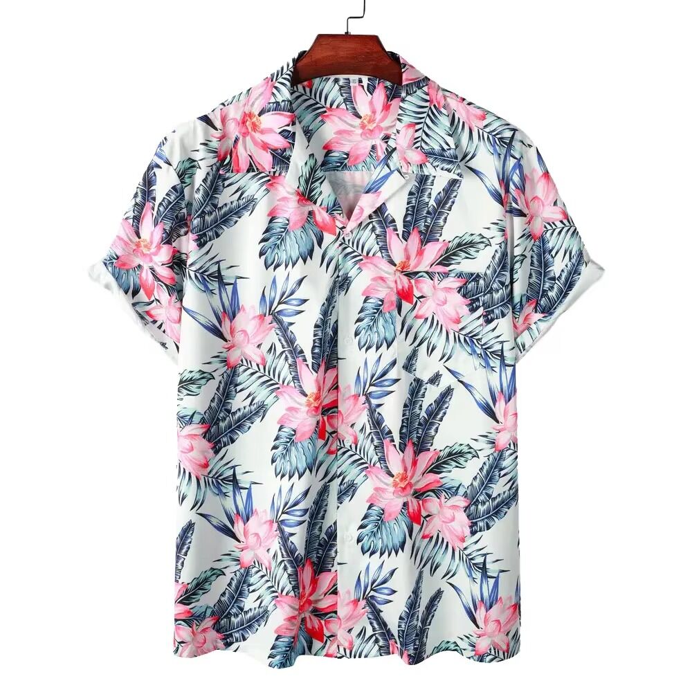 All Over Printed Design 100% Polyester Hawaiian Short Sleeve Hawaii ...